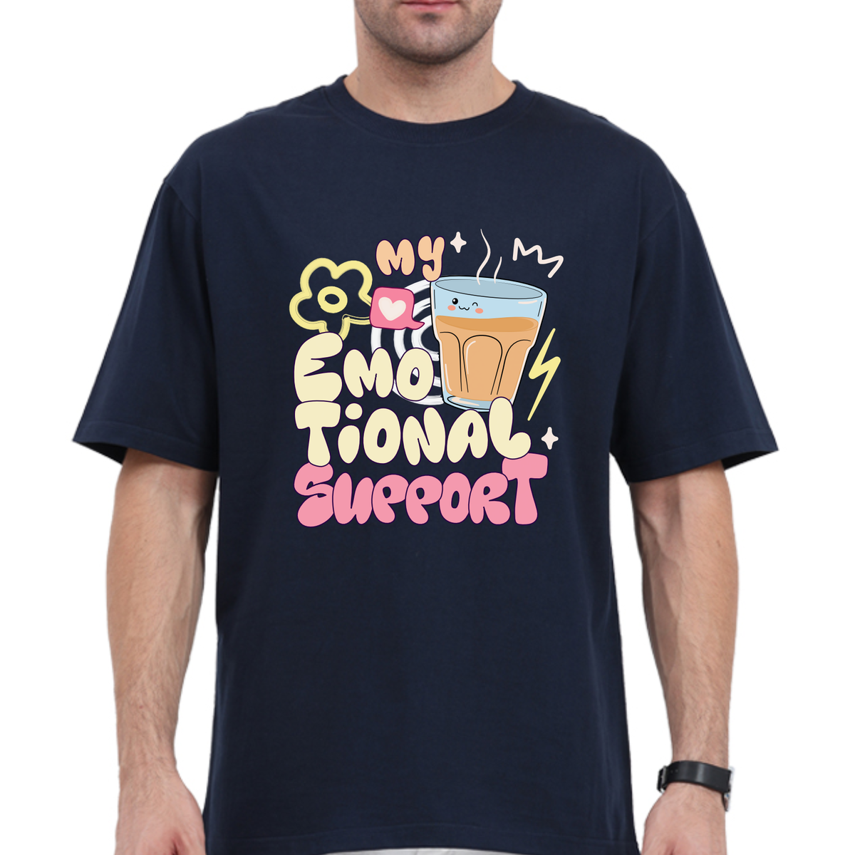 My Emotional Support Tea (Chai) Oversized T-shirts- Heavy Weight- 240 ...