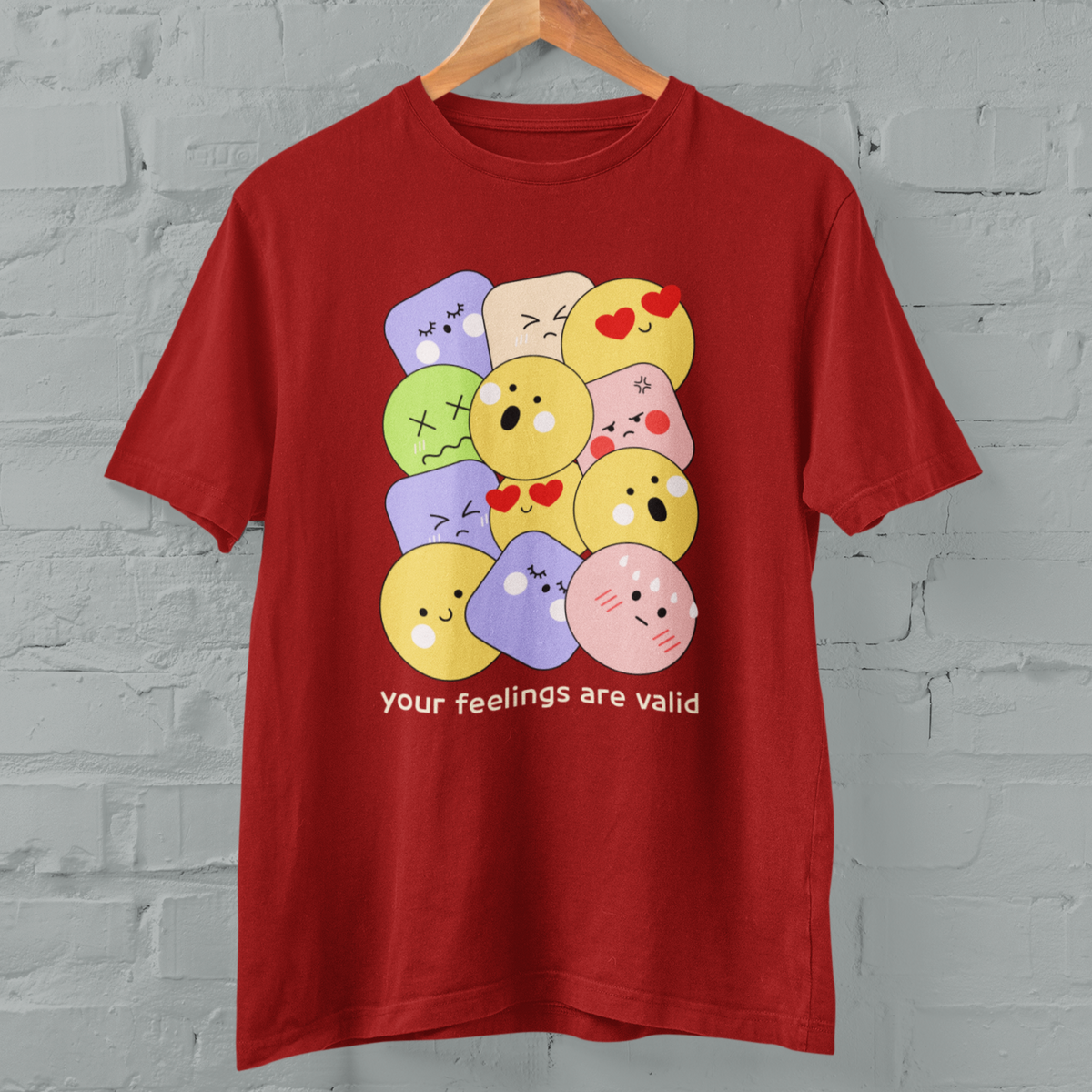 Feel The Feels Emojis Regular T-shirts - Unisex by Cute Stuff Co.